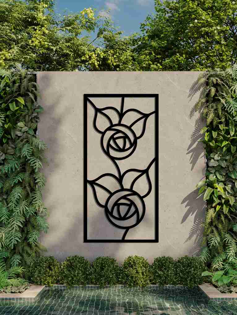 Art Nouveau Rose Garden Screen - Luxury Screens