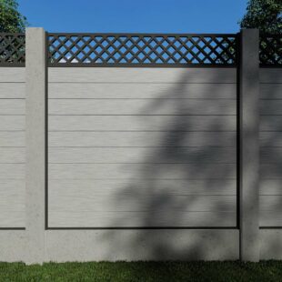 Composite Fence Panels with N°236 30cm Screen (For Concrete Posts ...