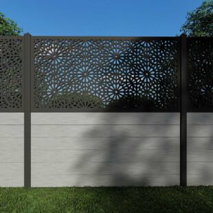 Composite Fence Panels with N°19 90cm Screen (Inc Aluminium Posts ...