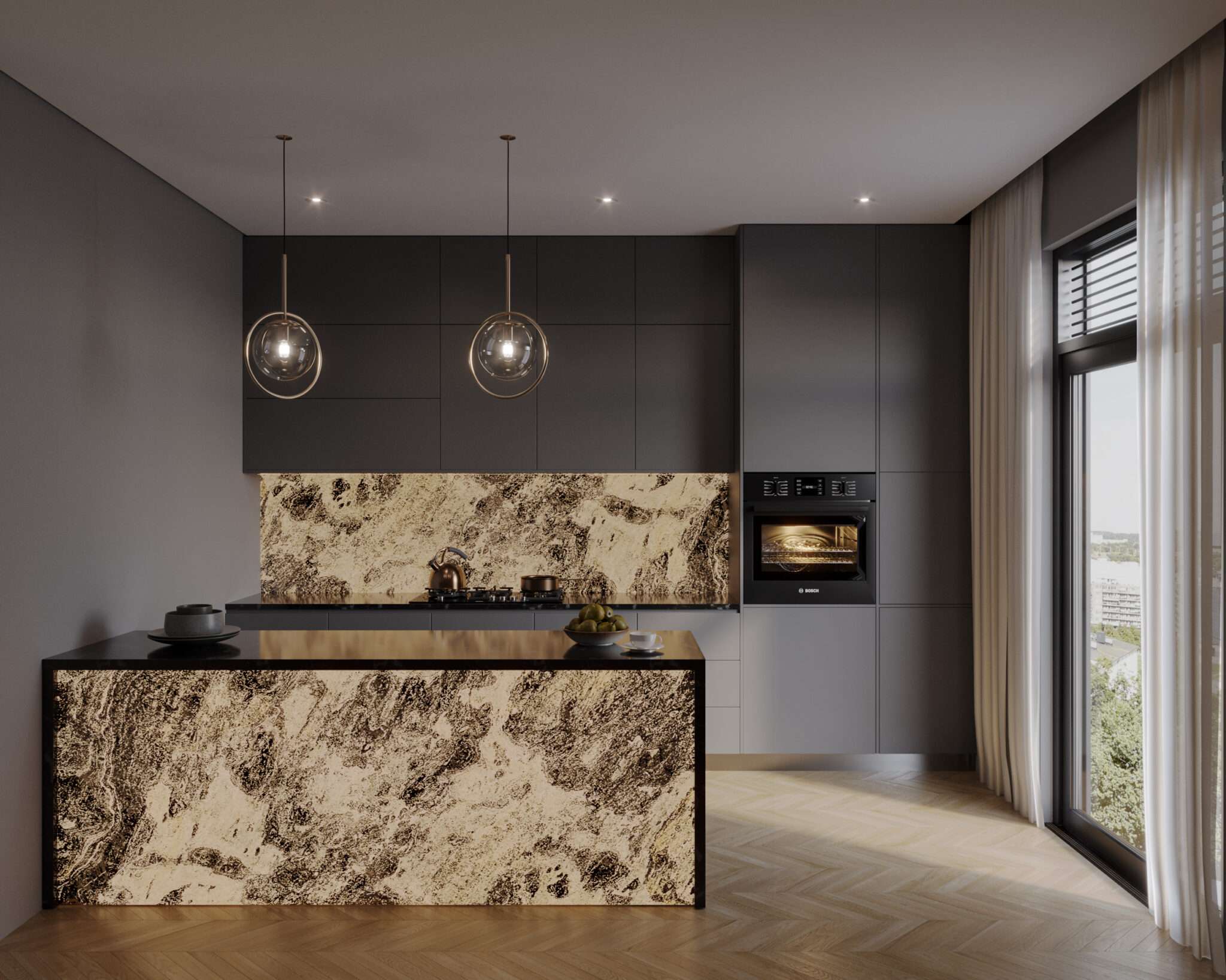 California Gold Translucent GLOWstone | Luxury Screens