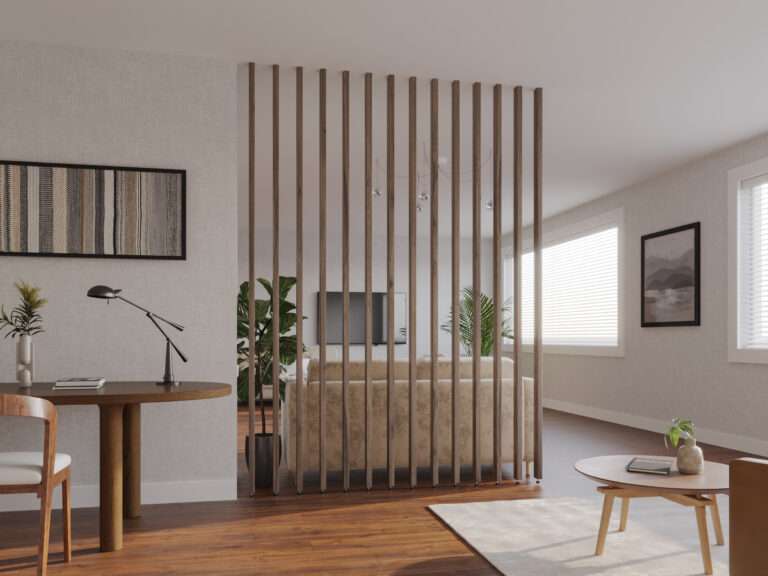 Reclaimed Wooden Slat Wall Partition Floor to Ceiling Divider | Luxury ...